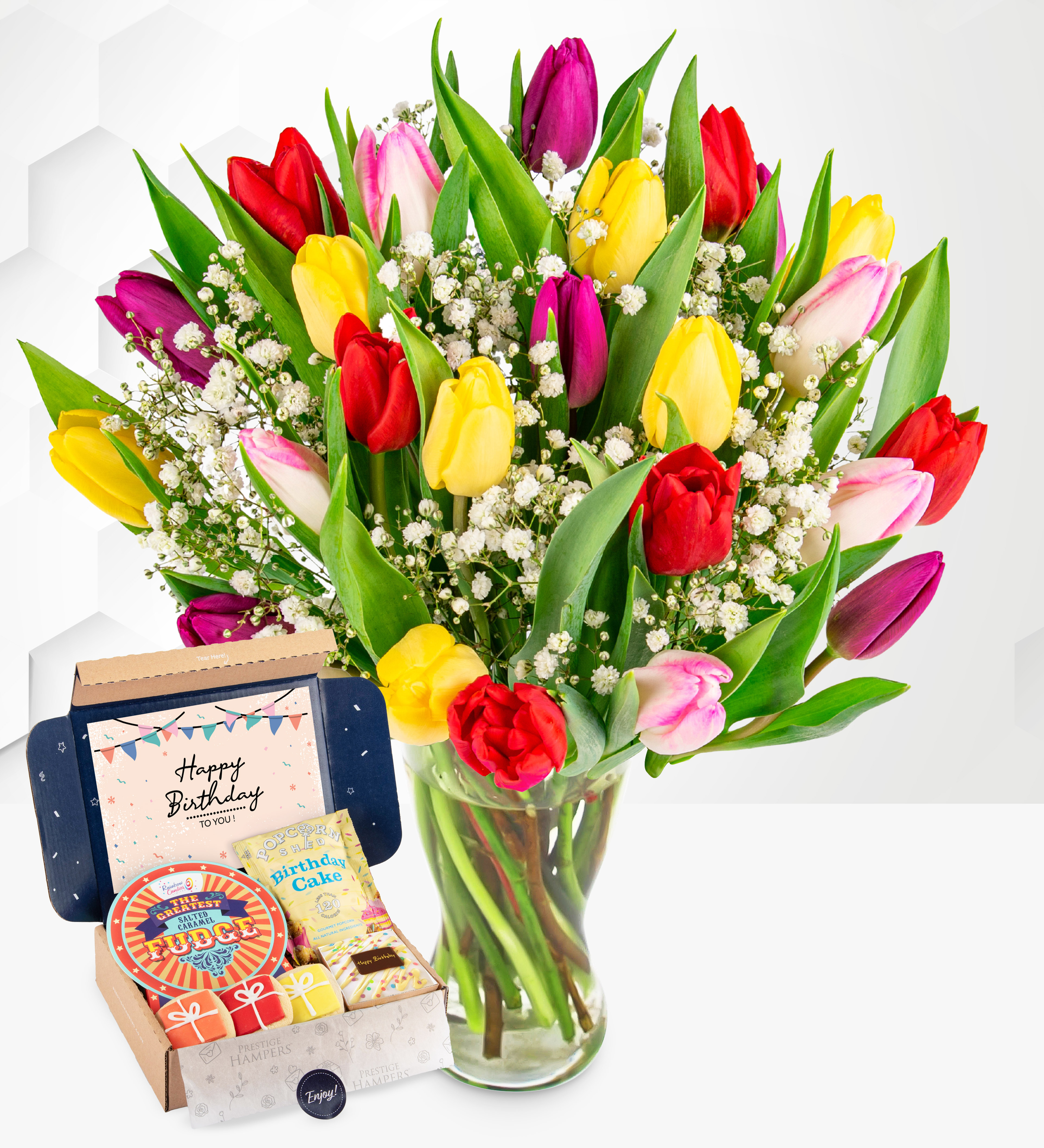 Tulip Supreme Birthday Deluxe Gift | Prestige Hampers