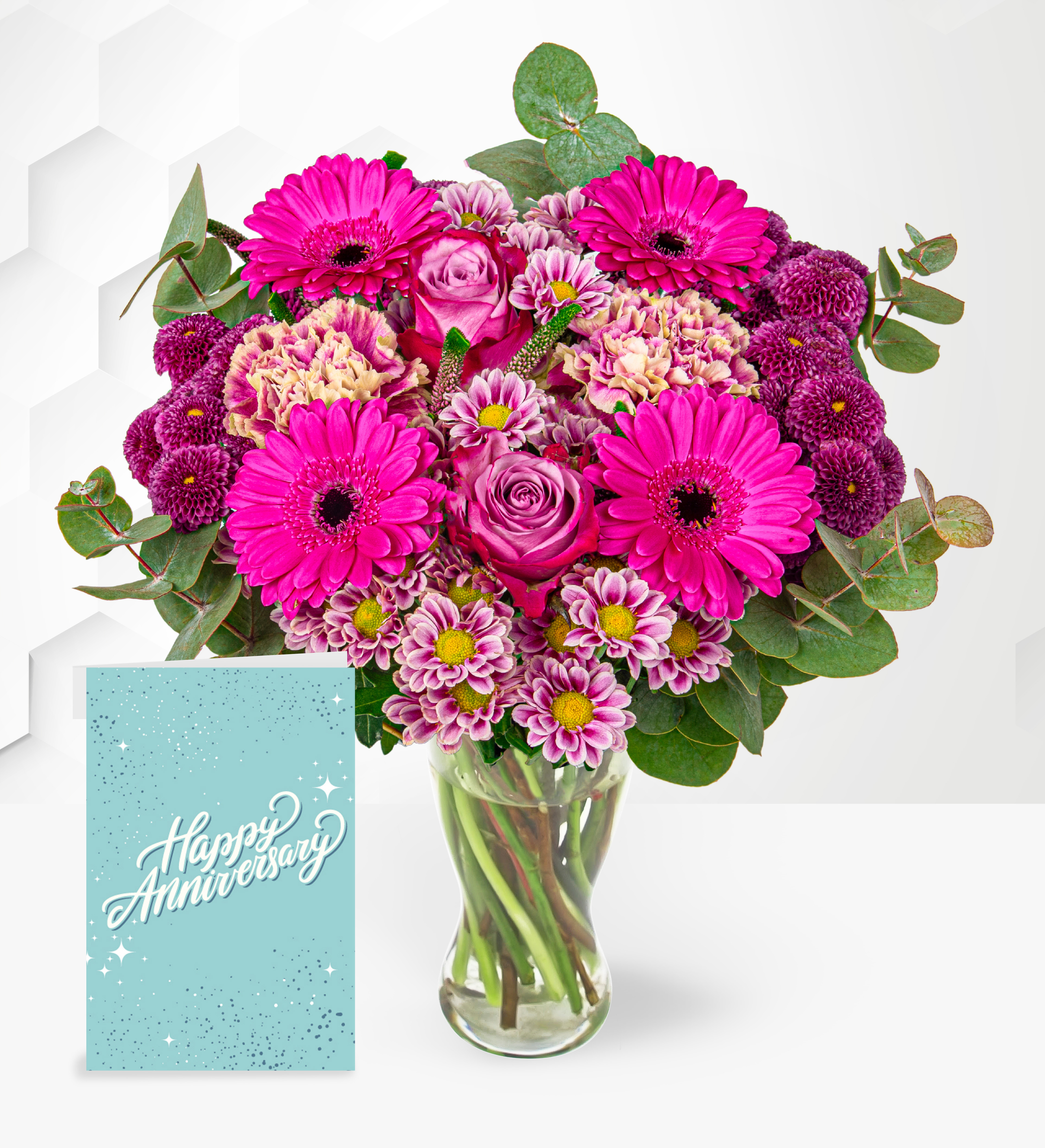 Crimson Collection with Anniversary Card | Prestige Hampers